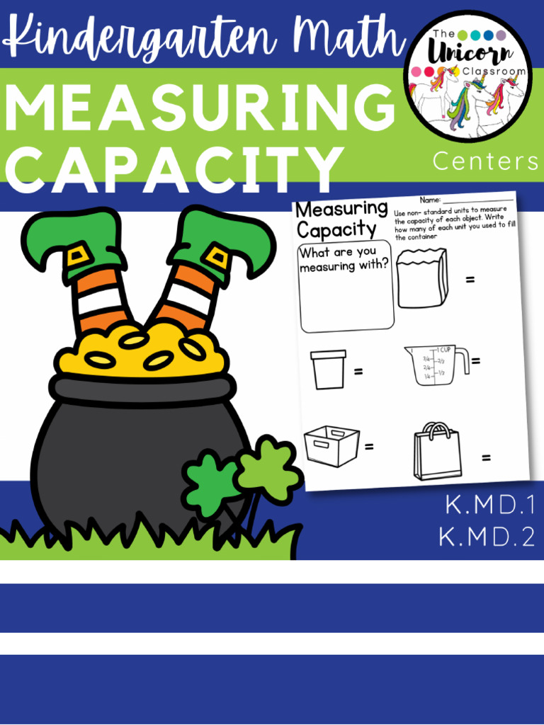 MeasuringCapacityComparingCapacityKindergartenMathCentersWorksheets 1 | PDF