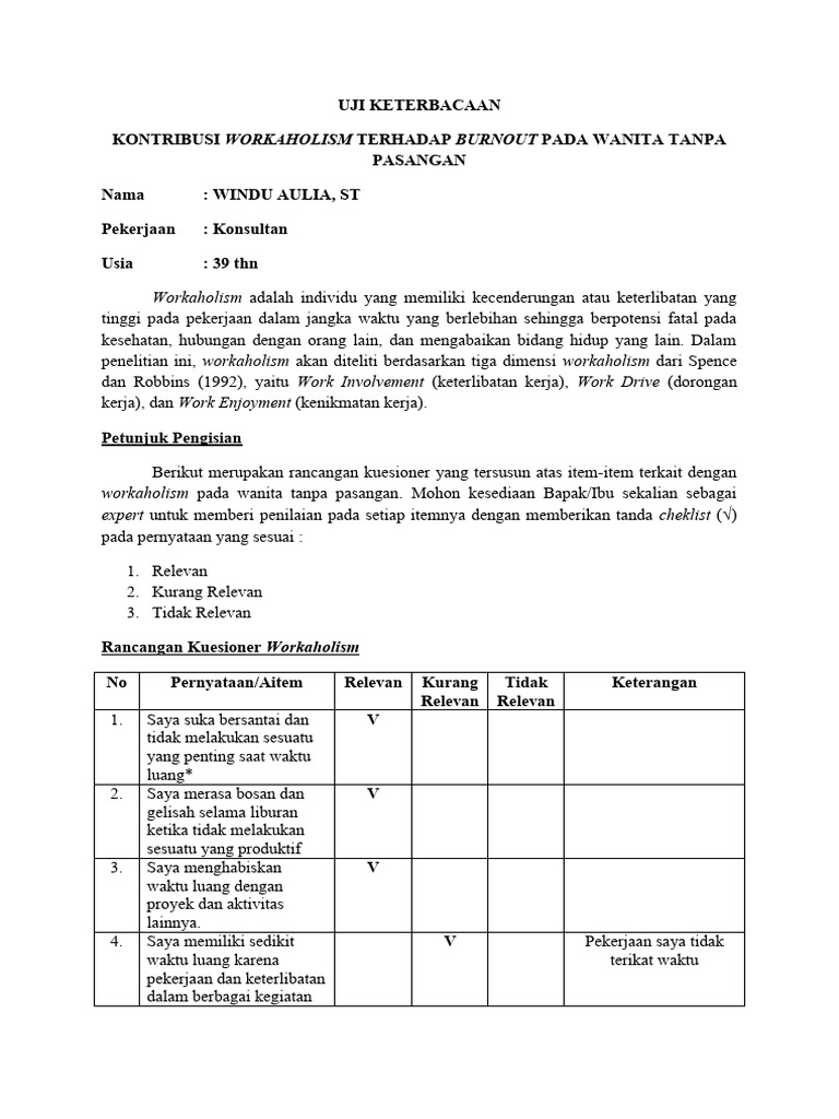 Uji Keterbacaan-1 | PDF