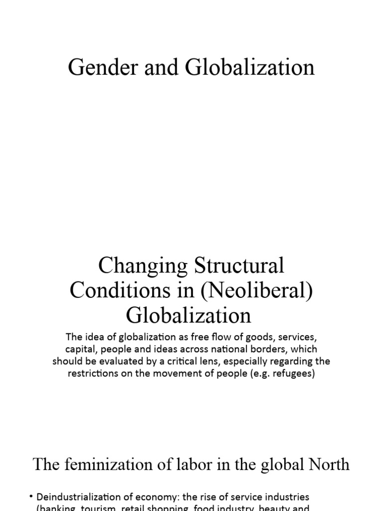 Globalization_Gender_Presentation | PDF | Globalization | Economies