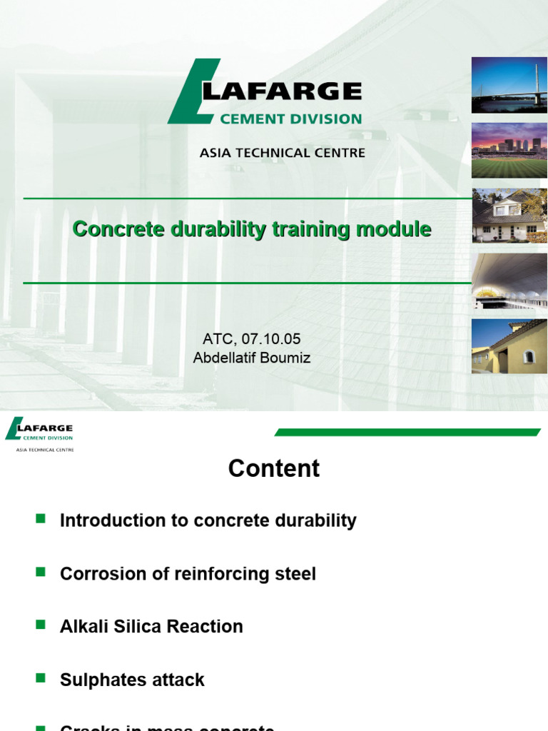 Concrete Durability ATC 07.10.05 | PDF | Concrete | Cement