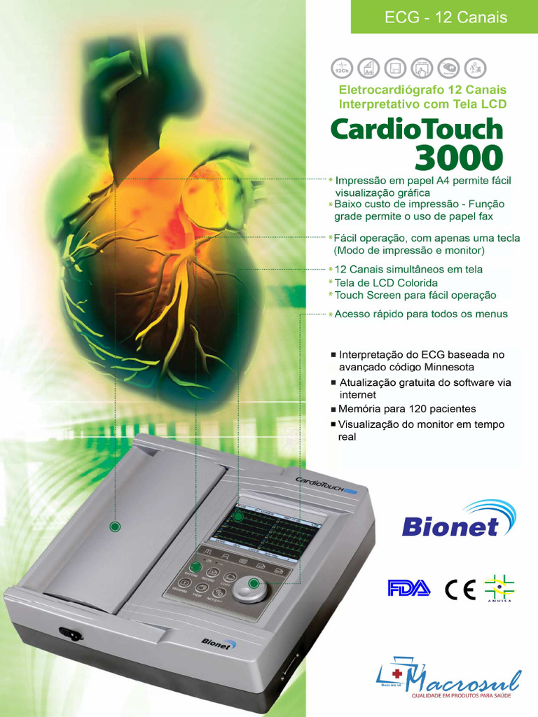 Eletrocardiógrafo CardioTouch 3000 | PDF