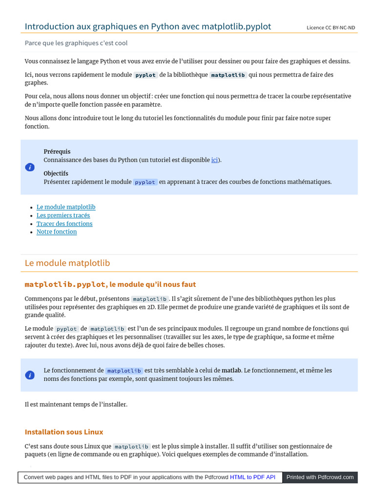 Graphiques Python avec Matplotlib | PDF | Python (Langage de programmation) | Internet