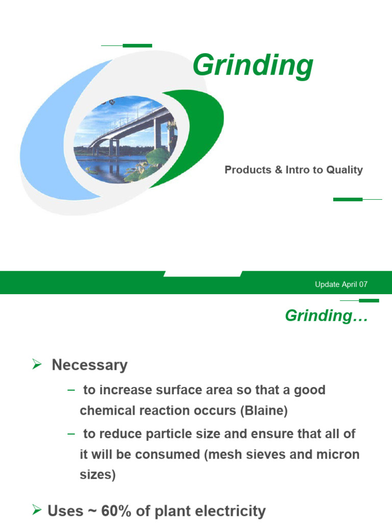 P&IQ Grinding | PDF | Mill (Grinding) | Cement