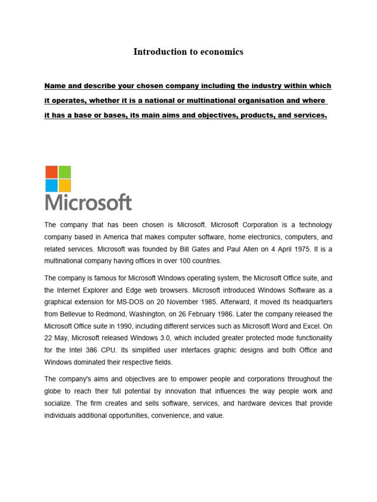 TASK 1 Introduction to economics | PDF