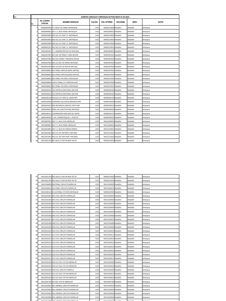 Cuentas Activas Mayo 2023 | PDF