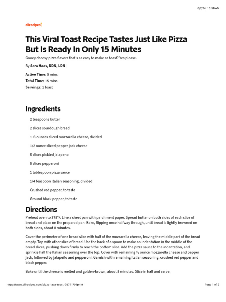 Pizza Recipe | PDF | Breads | Pizza