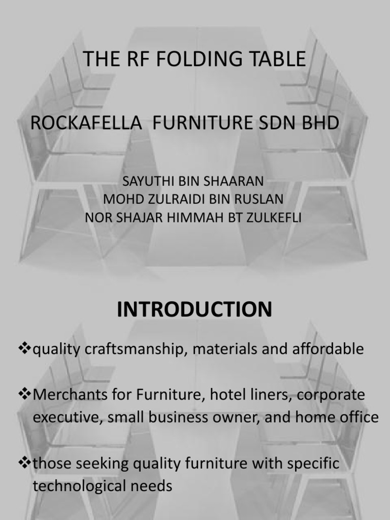 High-Quality Folding Table Marketing Plan | PDF | Retail | Marketing