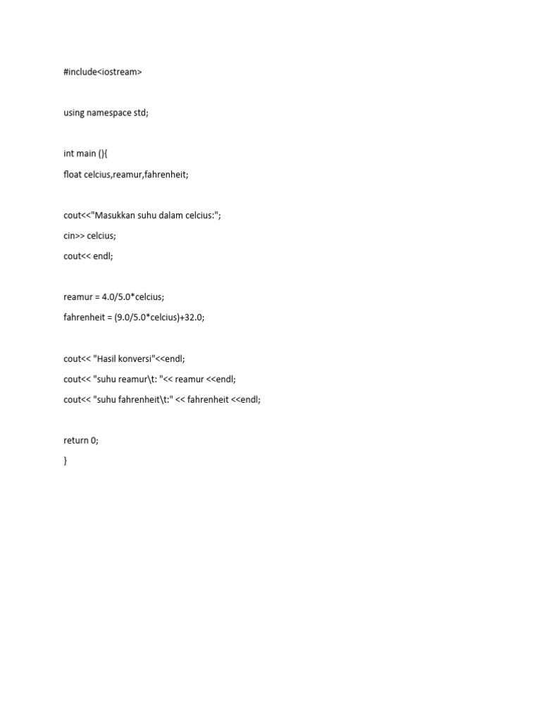 Konversi Suhuu | PDF | Teaching Methods & Materials | Computers