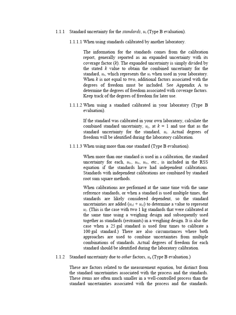 Standard uncertainty for the standards | PDF | Probability And Statistics | Science