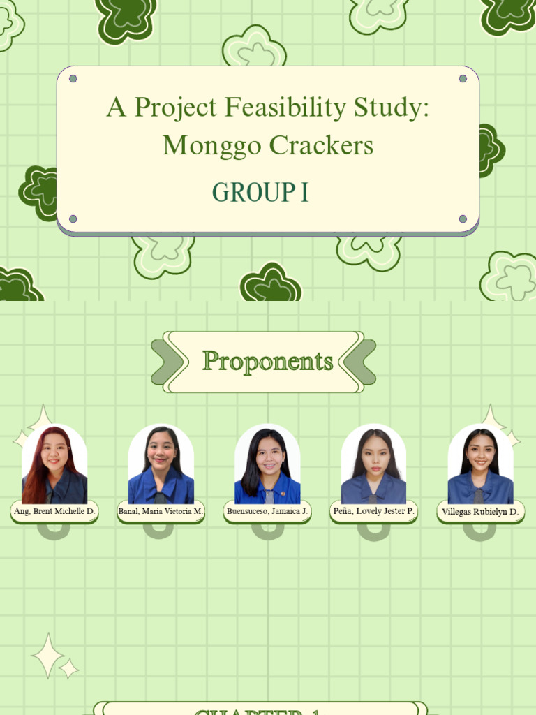 A Project Feasibility Study: Monggo Crackers: Group I | PDF | Pricing ...