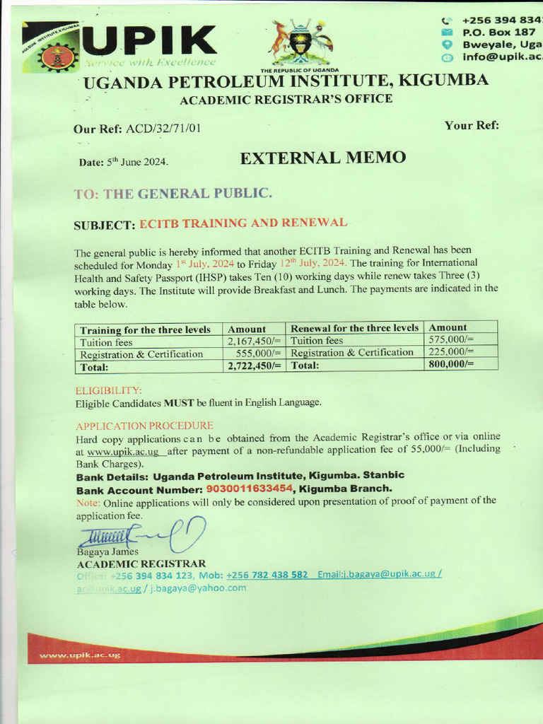 ECITB Training | PDF