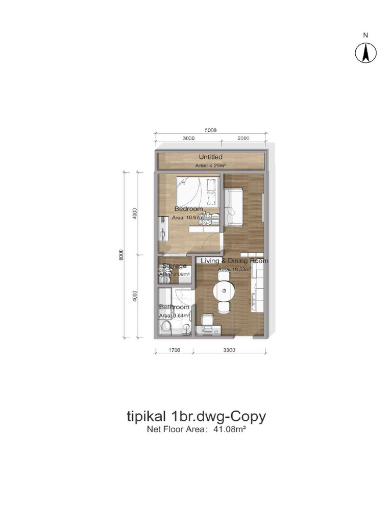 Tipikal 1br - DWG | PDF