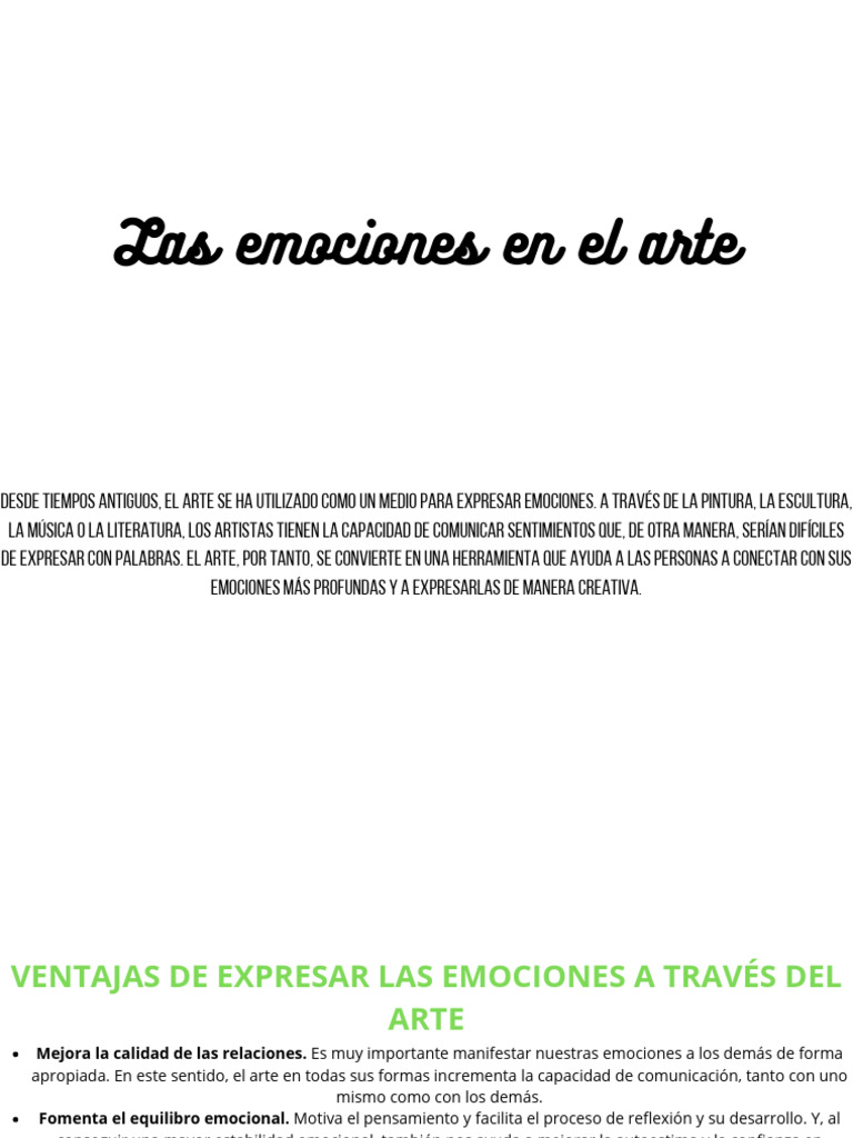 Las Emociones en El Arte | PDF