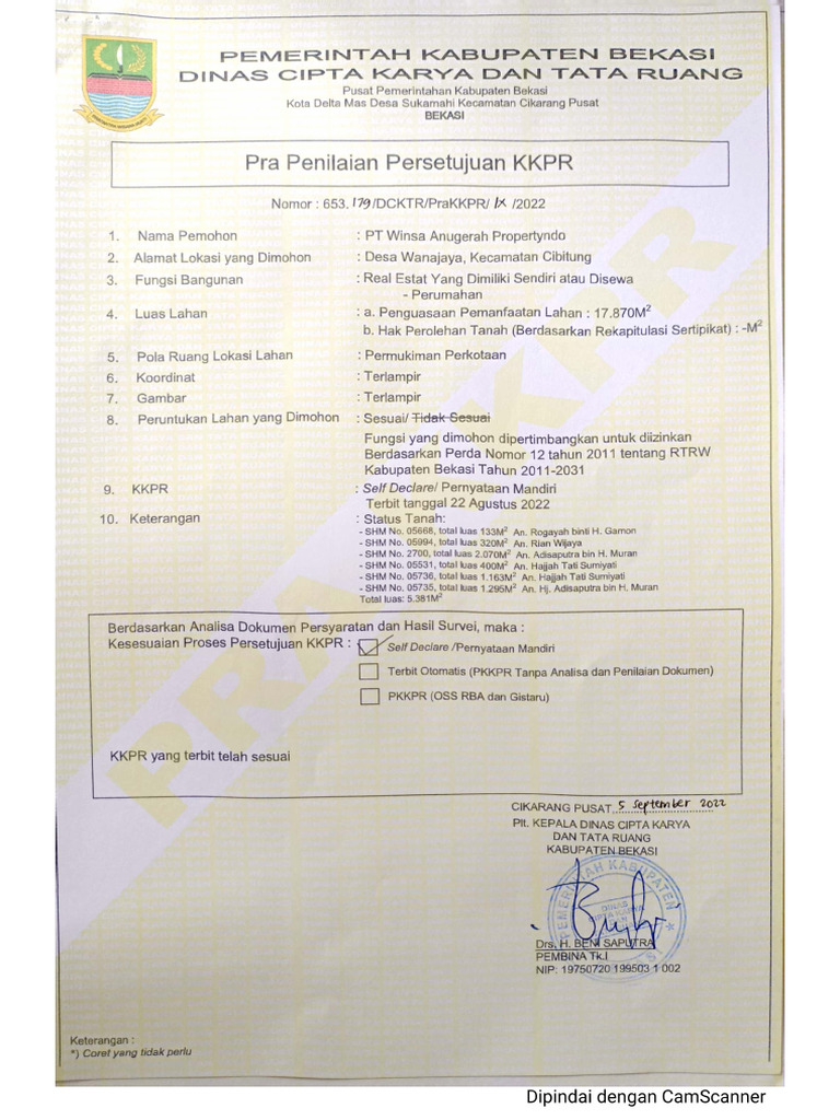 4 Pra Penilaian KKPR Wanajaya | PDF