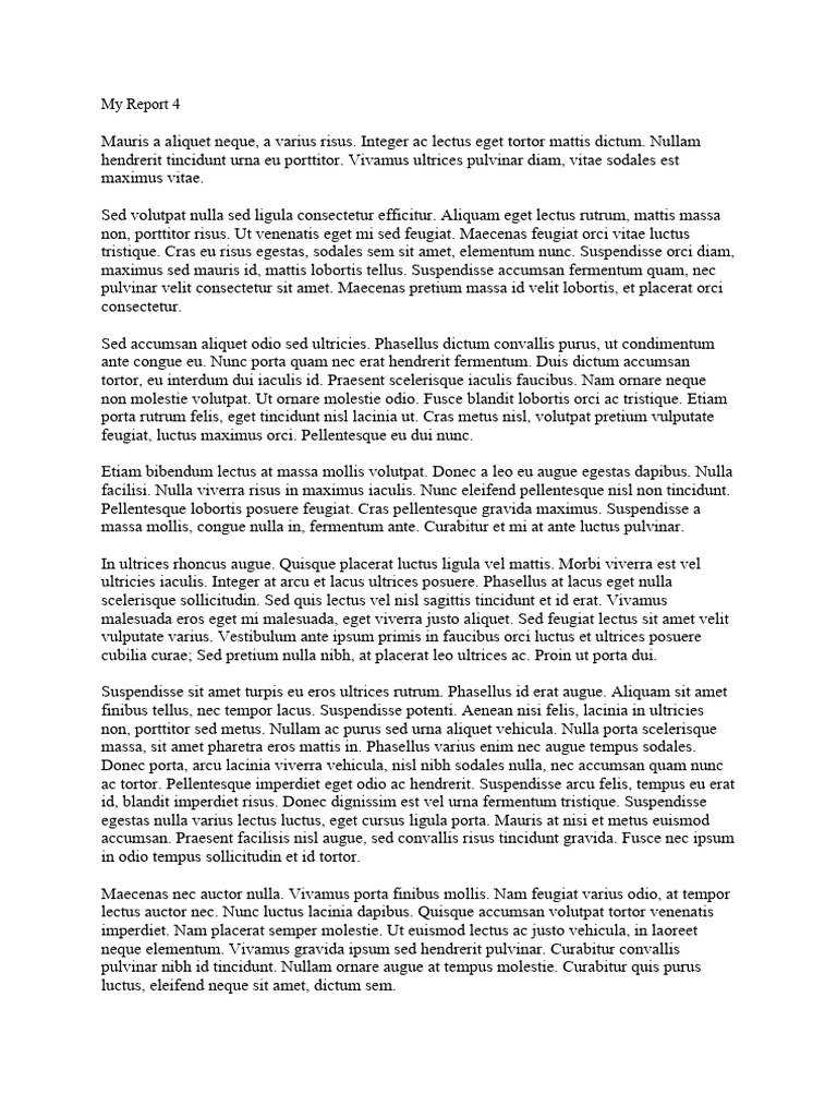 My Report 4 | PDF