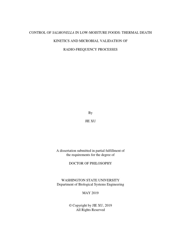 Thesis-Dissertation-Chris-Final Draft-5-19 | PDF | Salmonella | Bacteria