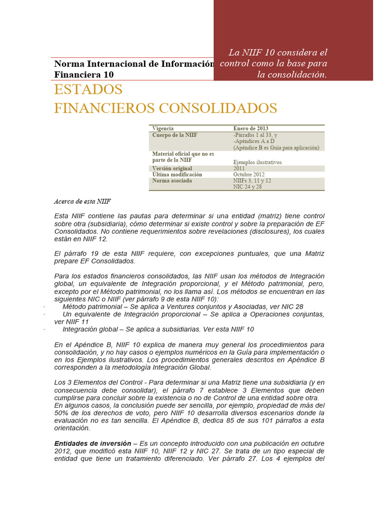 Niff 10 | PDF | normas internacionales de INFORMACION FINANCIERA ...