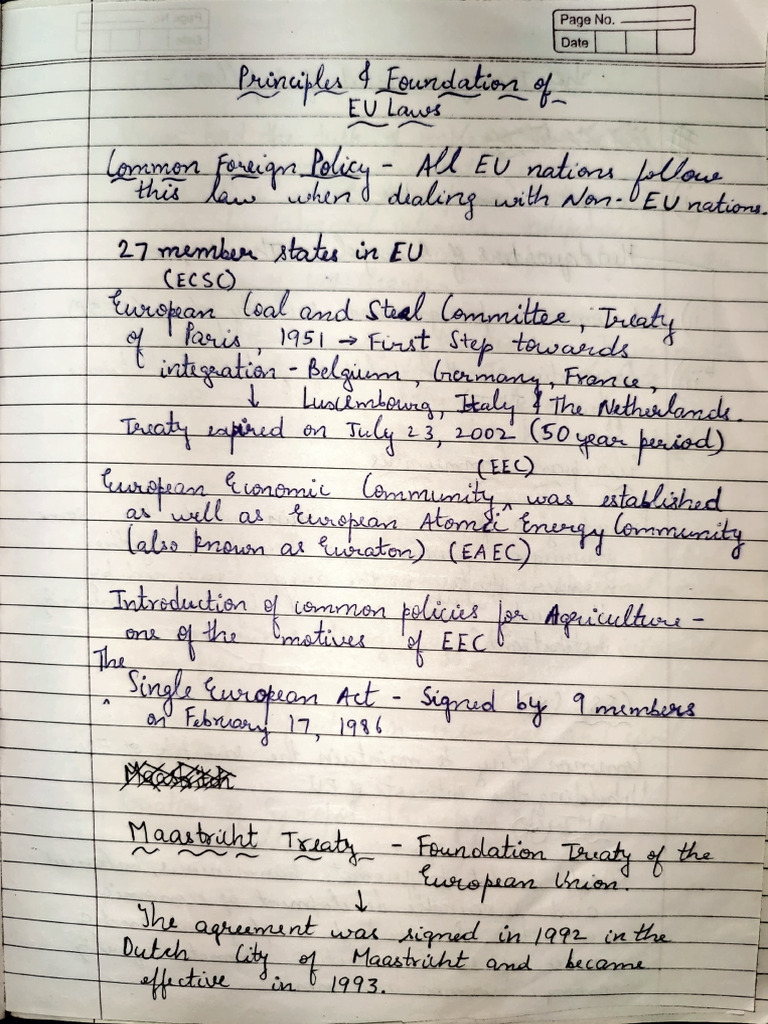 EU Notes | PDF
