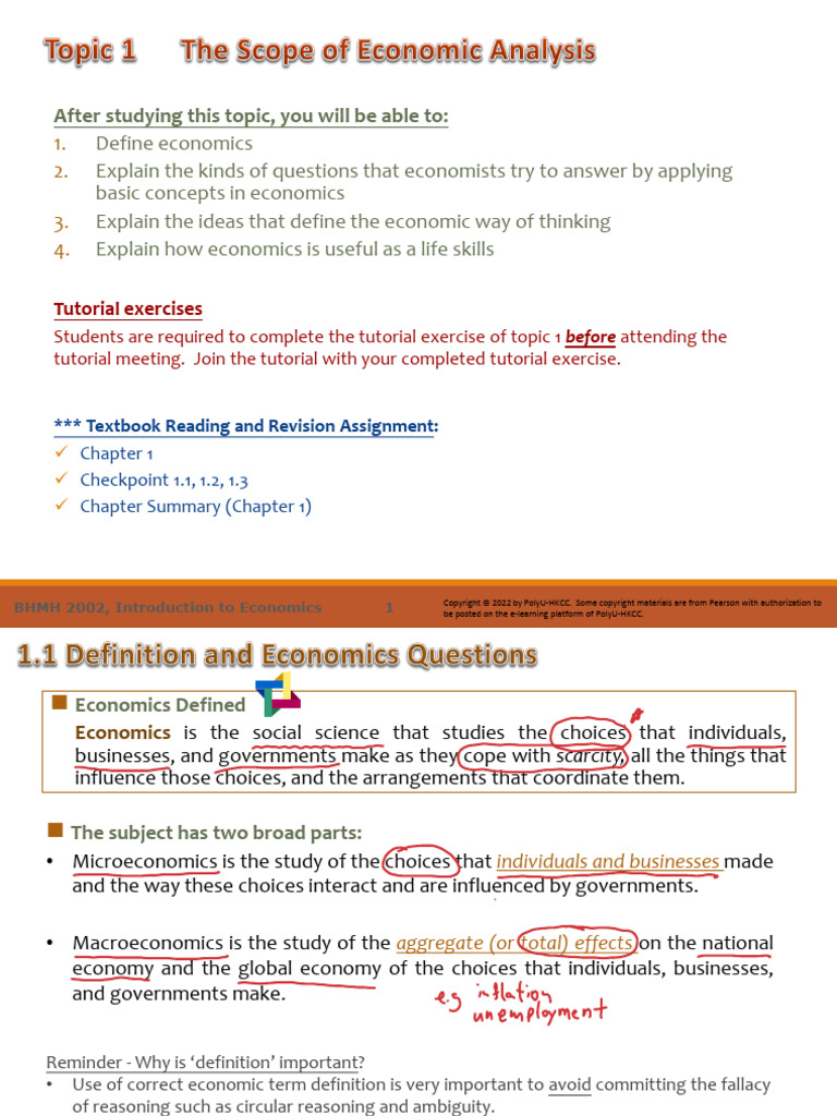 01_SS_Scope (2223 S1) | PDF | Economics | Opportunity Cost