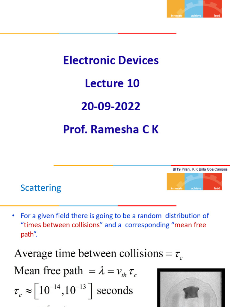 Lecture-10-20092022 | Download Free PDF | Electrical Resistivity And Conductivity | Doping ...