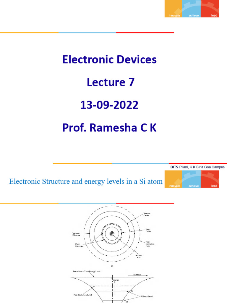 Lecture 7 13092022 | PDF | Doping (Semiconductor) | Semiconductors