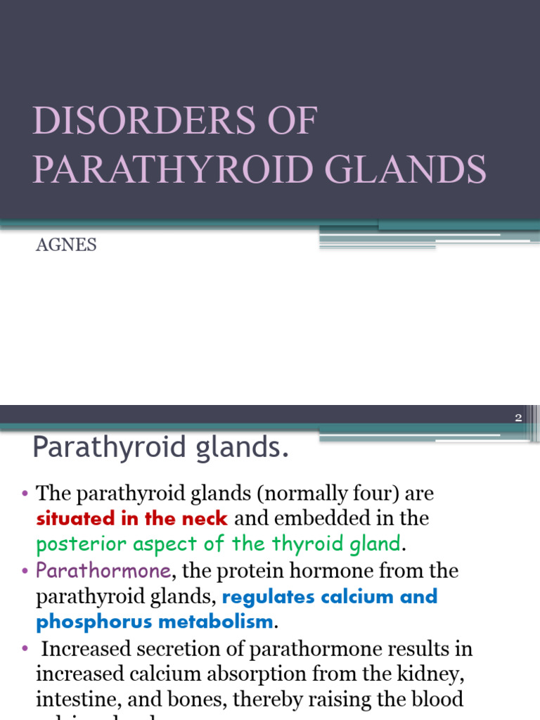 l4 Disorders of Parathyroid Glands | PDF | Parathyroid Gland | Kidney