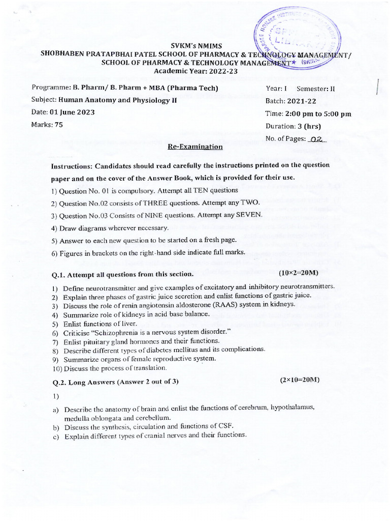 Question Paper | PDF