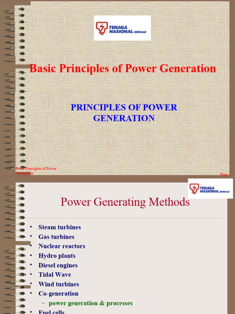 Principles of Power Generation PDF Free | PDF | Hydroelectricity | Turbine