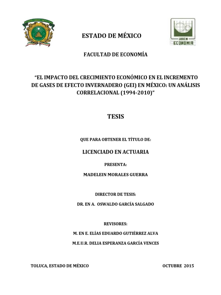 El Impacto Del Crecimiento Economico en El Incremento de GEI | PDF ...