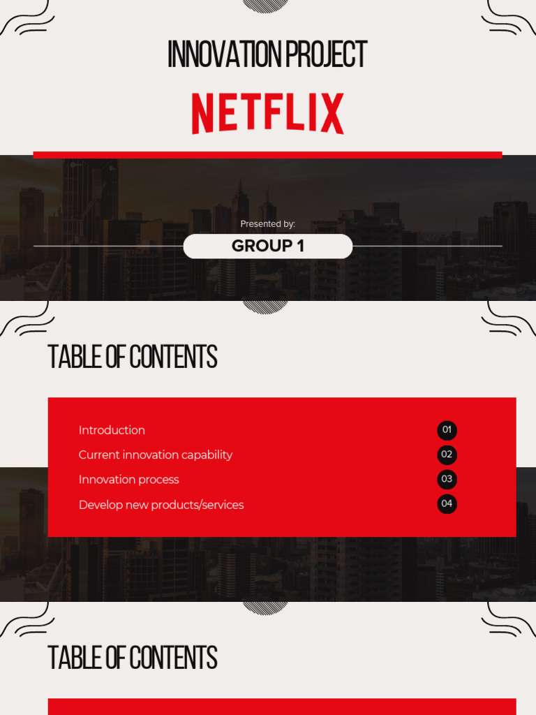 INNOVATION GROUP 1 Slides | PDF | Innovation | Netflix
