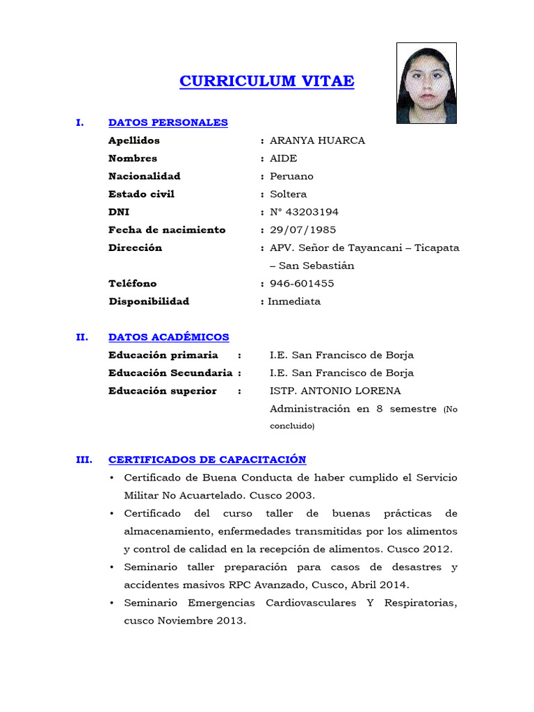 CV DOCUMENTADO ACTUAL ADMINISTRACIÓN | PDF