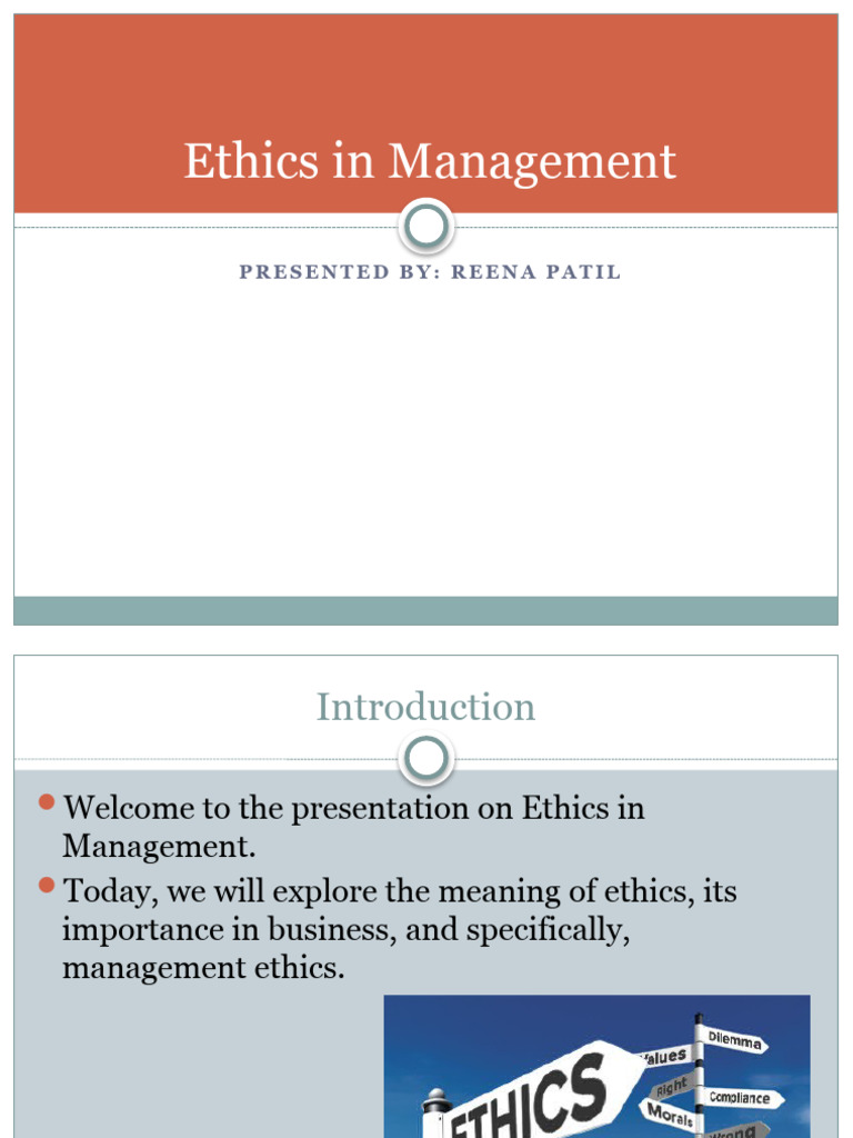 Ethics in Management | Download Free PDF | Business Ethics | Leadership