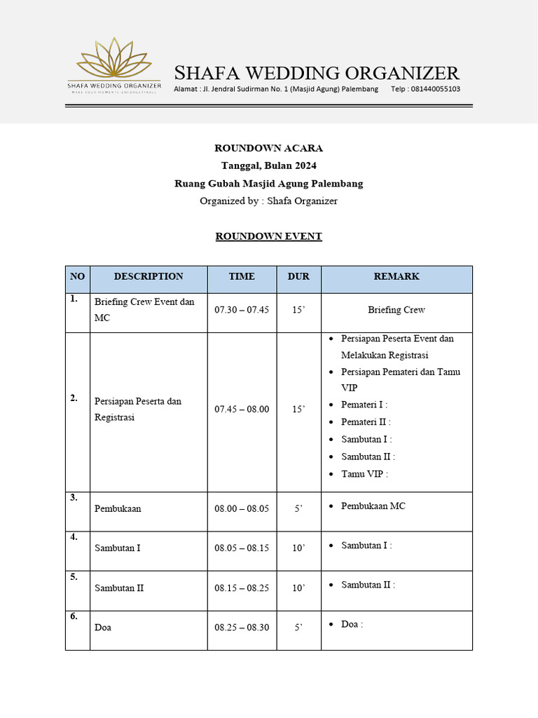 Proposal Event (Contoh) | PDF
