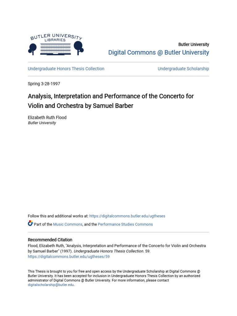 Analysis Interpretation and Performance of the Concerto for Viol (1 ...