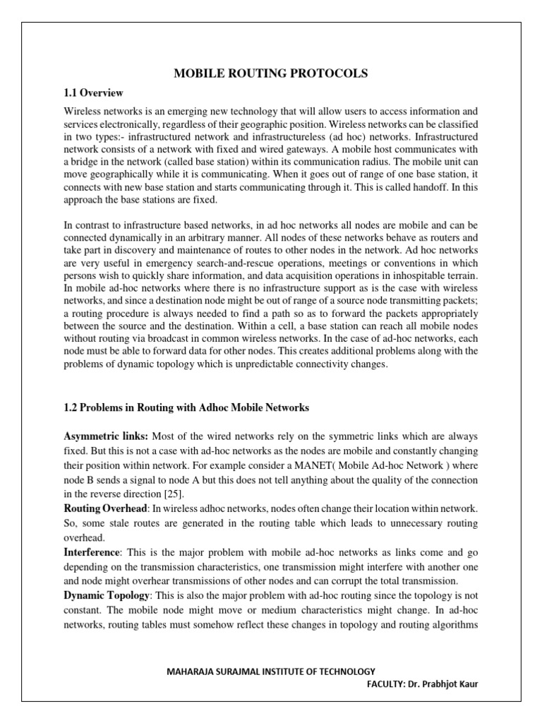 Routing Protocols | PDF | Routing | Wireless Ad Hoc Network