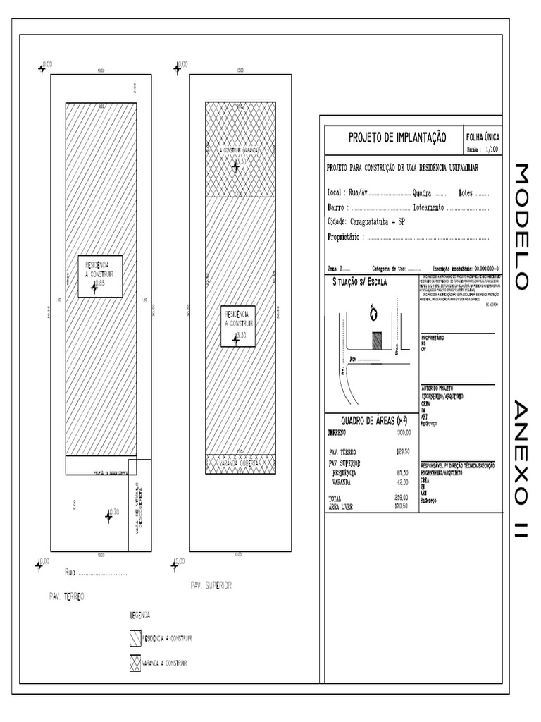 Modelo de Projeto Simplificado Caraguatatuba | PDF