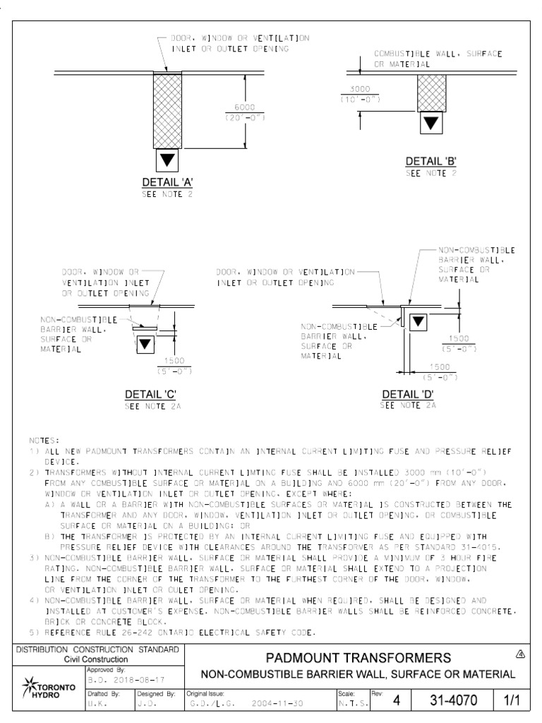 31-4070 (Padmount TX) | PDF | Wall | Components
