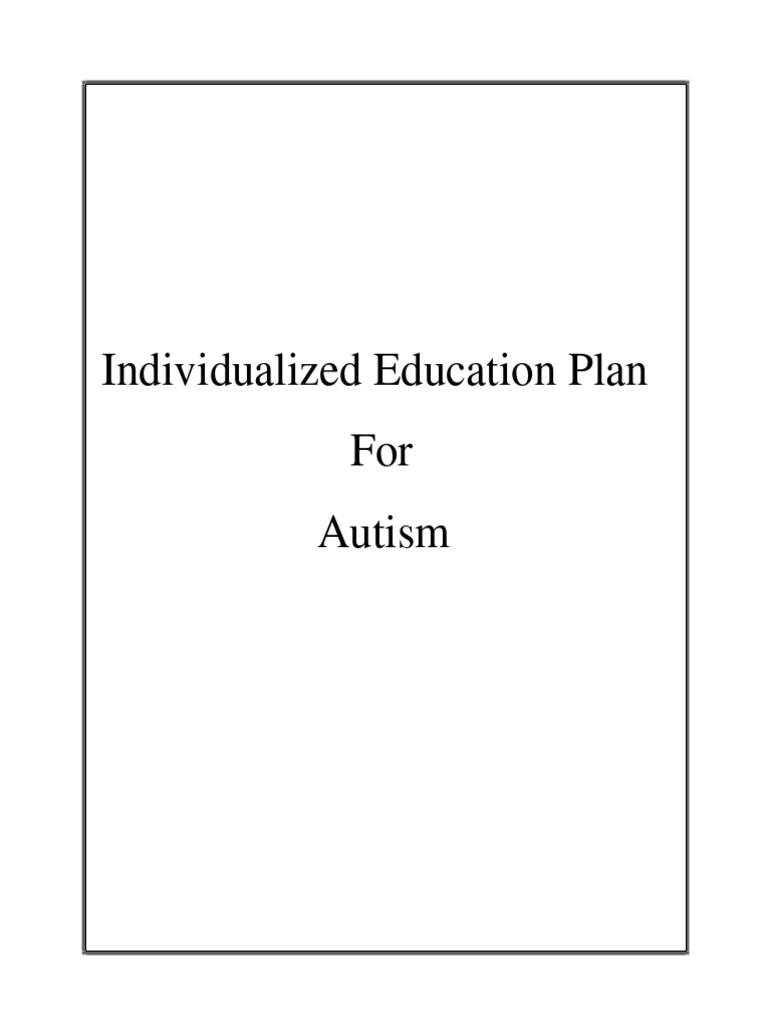 Front Page Iep Autism | PDF