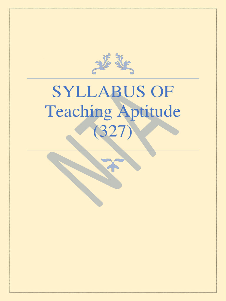 Teaching Aptitude | PDF