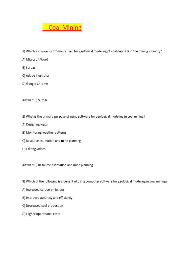 AG-Coal Mining | PDF | Mining | Coal Mining