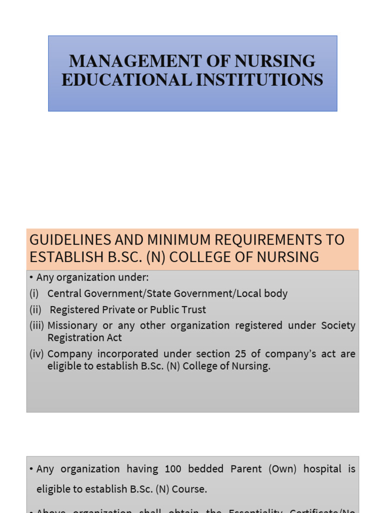 Management of Nursing Educational Institutions | PDF | Nursing | Hospital