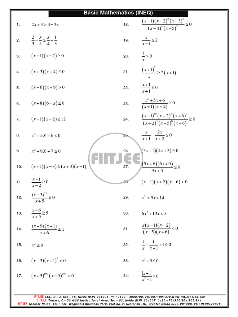 Cpp-Basic Math - Ineq - 1 | PDF
