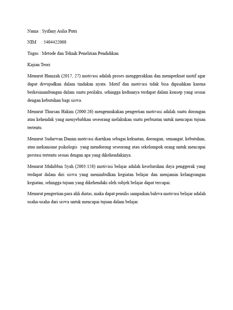 Kajian Teori Dan Kerangka Berpikir Metopen | PDF | Karier ...