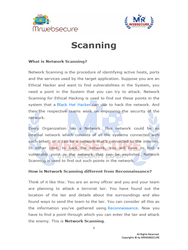 Scanning - 5 | PDF | White Hat (Computer Security) | Security Hacker