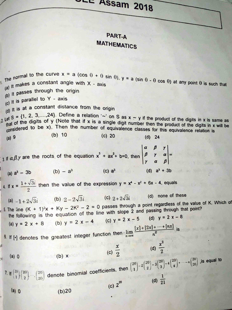 CEE 2018 | Download Free PDF | Mathematical Analysis | Mathematical Concepts