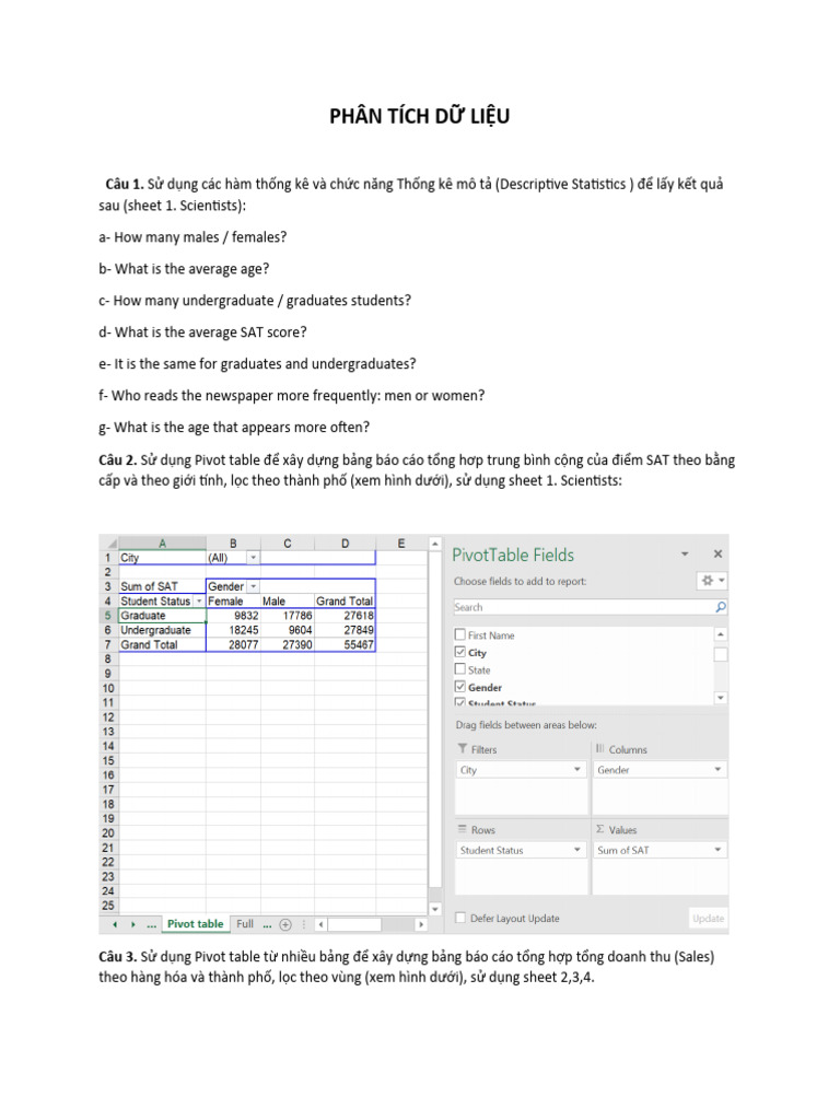ThucHanhPhanTihDuLieu P2 Elearning | PDF