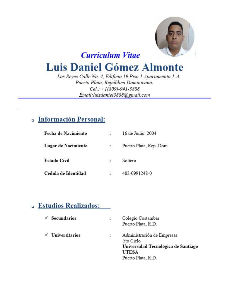 Curriculum-Vitae-_Luis_Daniel_Gomez_Almonte[1] | PDF