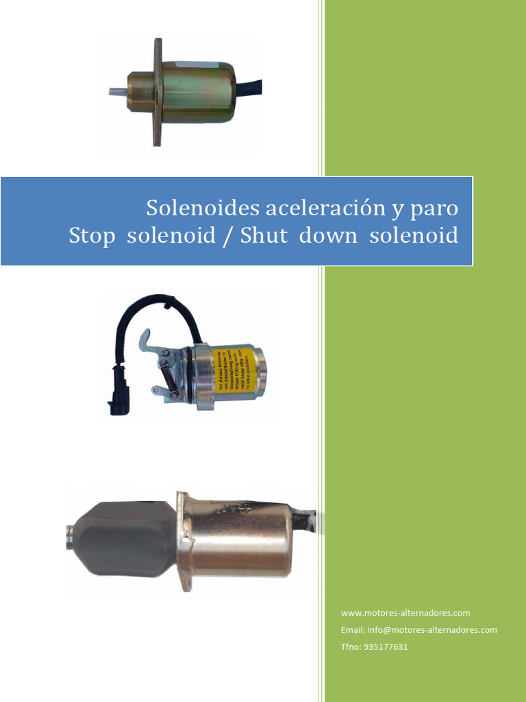 Solenoides Aceleracin y Paro Stop Solenoid Shut Down Sol Cummins ...