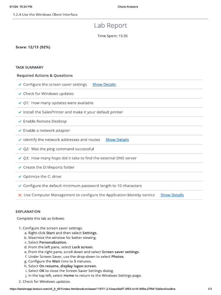 Use The Windows Client Interface | PDF