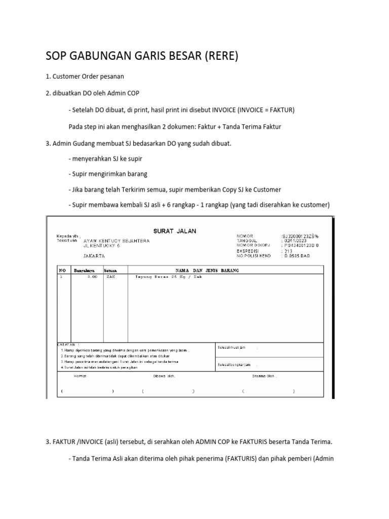 SOP Summary (Gabungan) Renaldo | PDF